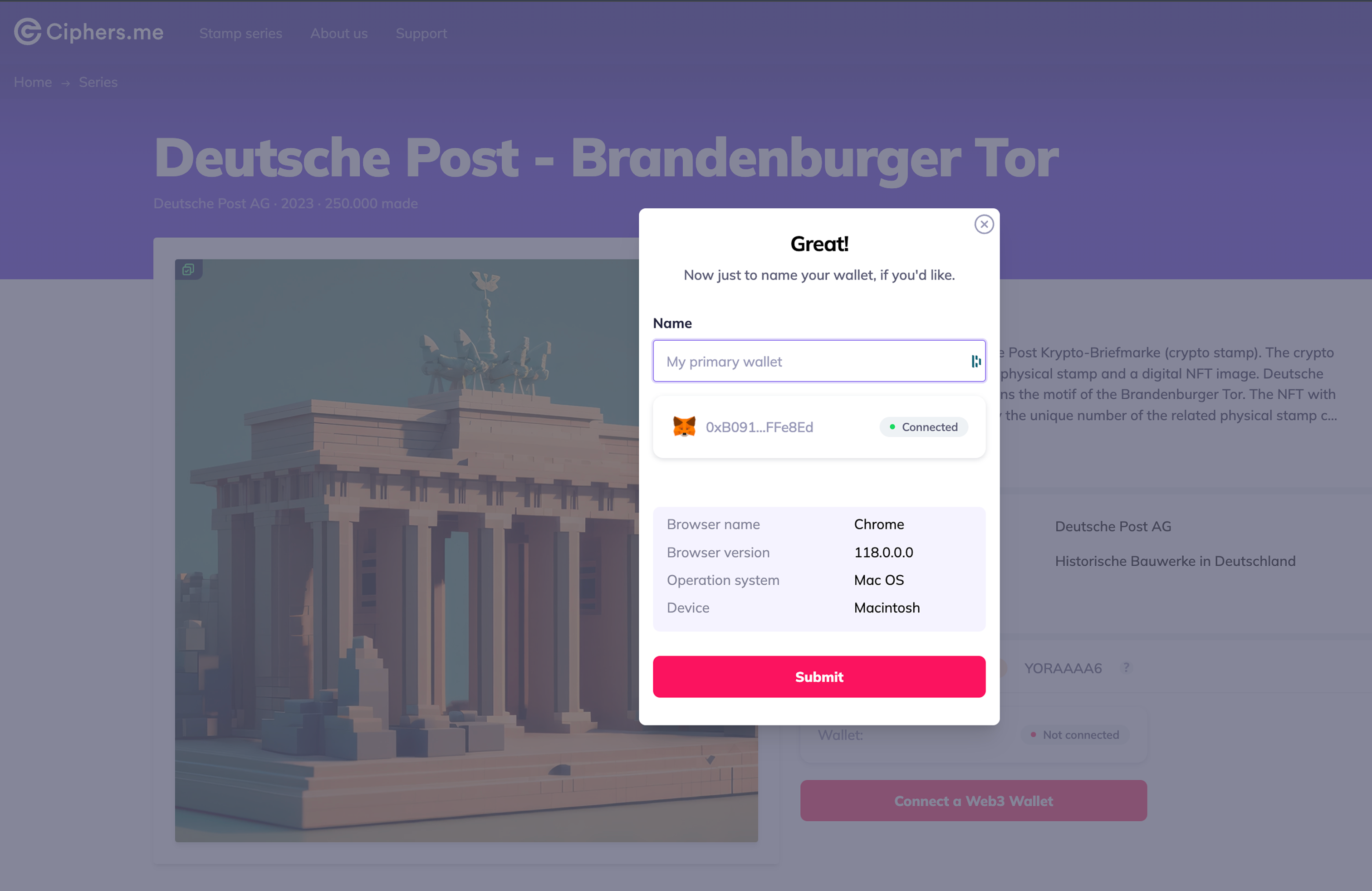 Wie verbinde ich meine MetaMask-Wallet mit Ciphers.me? – Ciphers.me Helpcenter